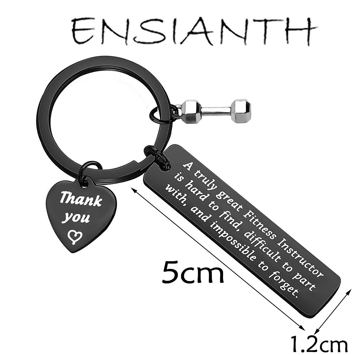 ENSIANTH Fitness Instructor Gift A Truly Great Fitness Instructor is Hard to Find Keychain Personal Trainer Gift Instructor Thank You Gift (Truly Fitness Black-K)
