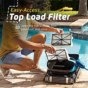 Dolphin Nautilus CC Plus Robotic Pool Vacuum Cleaner with Wi-Fi Control — Wall Climbing Capability  — Top Load Filters for Easy Maintenance — Ideal for Above/In-Ground Pools up to 50 FT in Length