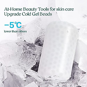 Dr. Pure Ice Roller for Face Massage, Jade Facial Tools for Reduce Puffiness Anti Wrinkle Relief Tighten Skin, Face Icing Massager Facial Roller, Women Skin Care Tool Blue + Rose Quartz