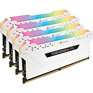 Corsair Vengeance RGB Pro DDR4 3600MHz C18 LED Desktop Memory - White 32GB (4x8GB) (Pack of 4)