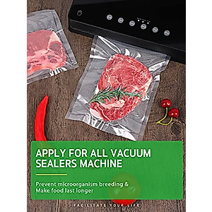 Syntus Vacuum Sealer Bags, 6+3 Pack 6 Rolls 11" x 20' and 3 Rolls 8" x 20' Commercial Grade Bag Rolls, Food Vac Bags for Storage, Meal Prep or Sous Vide