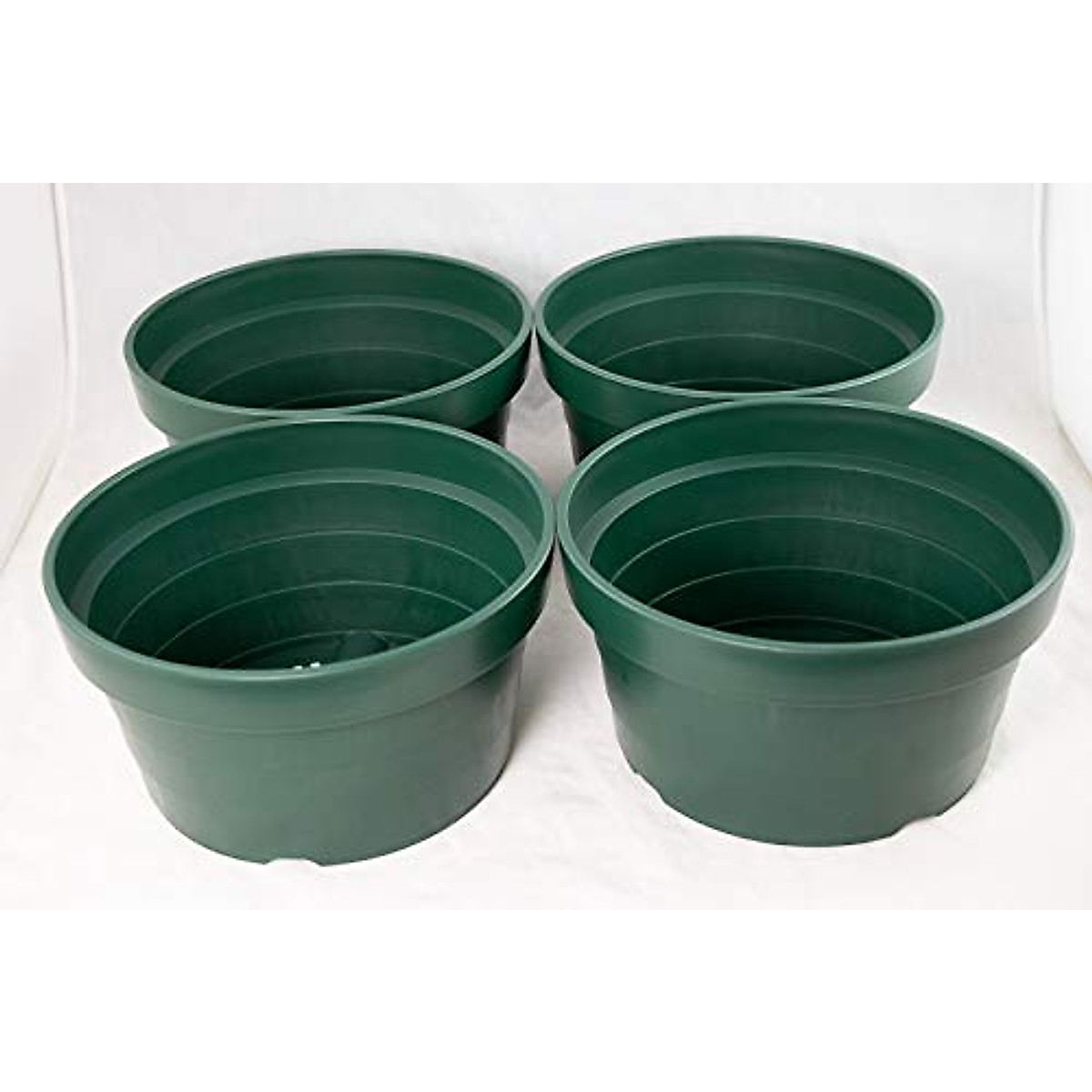 4 Gr Japanese Heavy Duty Round Plastic Bonsai / Succulent Pot 8.25"x 8.25"x 4.5"
