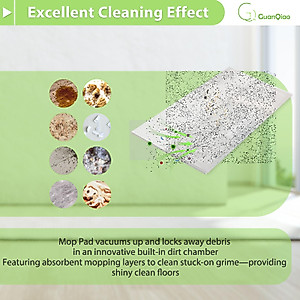 GuanQiao 20 Pack for Shark VACMOP Disposable Hard Floor Vacuum and Mop Pad Refills for Shark Vacmop Pro VM252 VM250 VM200, Part VMP30