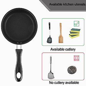 LHGWAT Home Kitchen Small Frying Pan, Small Frying Pan With Nonstick Coating Induction Stove Non-stick Frying Pan Portable Frying Pan With Handle Suitable for Stove Gas Induction Cooker