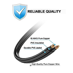 AC Power Cord for PS5 PS4 PS3 Playstation 4 Slim,Xbox One S/X,TV Power Cable for Samsung LG TCL Roku Toshiba LED LCD TV,HP