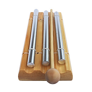 Wearika Percussion Trio Chime - Solo Percussion Instrument, Meditation Bell for Yoga, Musical Instruments for Children, Responsive Classroom Bell, Three Tone Chime, Hand Chime, Handheld Bar Chime