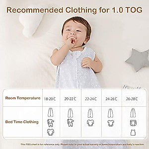 MioRico 1.0 Tog Sleep Sack for Babies 0-6 Months | Lightweight and Soft Wearable Blanket for Babies 3-6 Months | Organic Infant Sleeping Bag with 2-Way Zip