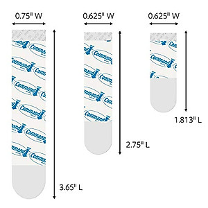 Command 17200CLR Plastic Refill Strips, Assorted Size, Clear