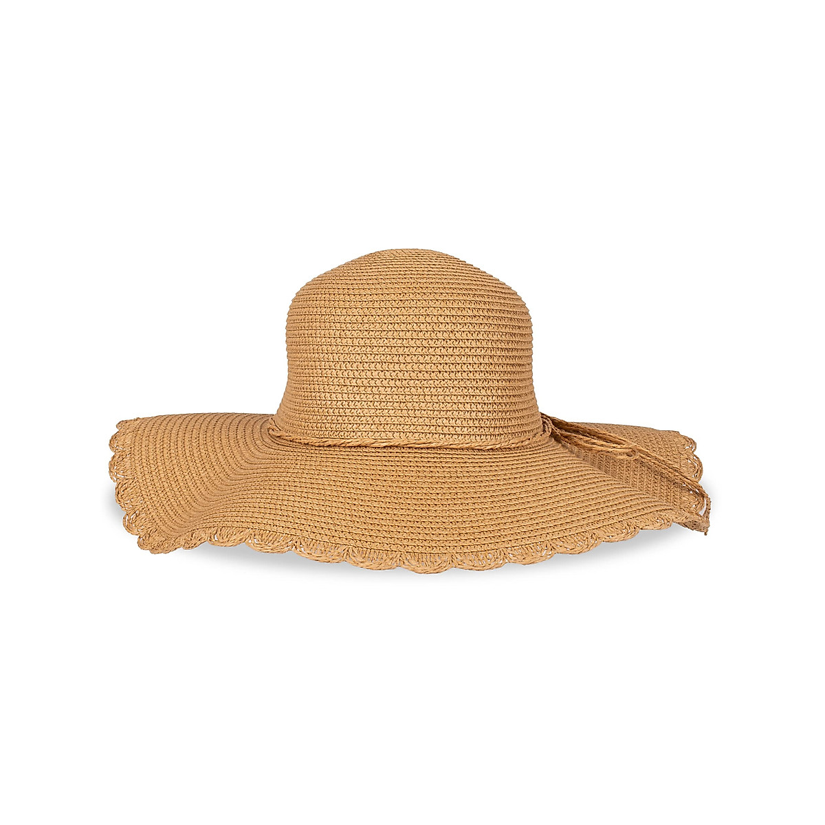 Jessica Simpson Womens Wide Brim Straw Hat, Tan, One Size