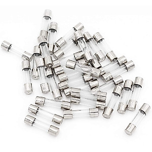 Tnisesm 290 Pcs Fast Blow Glass Fuses Assortment Kit 0.2A, 0.5A, 1A, 2A, 3A, 4A, 5A, 6A, 8A, 10A, 12A, 15A, 20A 5 x 20mm, 5A, 10A, 6 x 30mm 15 Values 250V with Plastic Box Tn-18-1