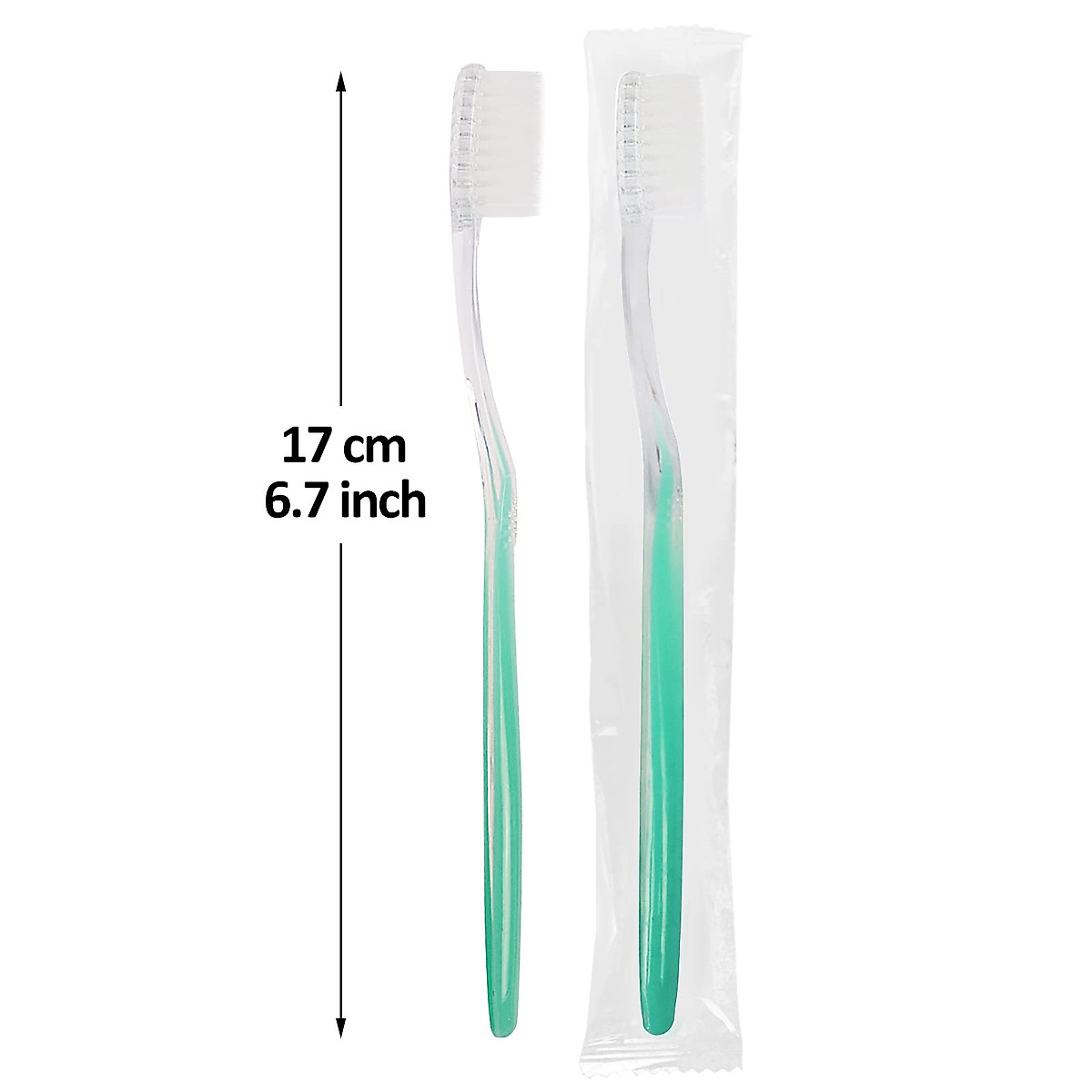 FKYzixeh (100 Pack) Bulk Toothbrushes Individually Wrapped, Disposable Toothbrush for Hotel, Travel and Homeless, Lightweight Soft Bristle Toothbrush