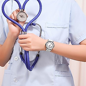 Blekon Original Nurse Watch - Medical Scrub Colors, Easy Read Dial, Second Hand, Water Resistant Watch (Black)