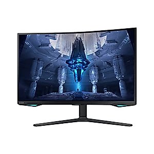 SAMSUNG 32" Odyssey Neo G7 4K UHD 165Hz 1ms G-Sync 1000R Curved Gaming Monitor, Quantum HDR2000, AMD FreeSync Premium Pro, Ultrawide Game View, DisplayPort, HDMI, Height Adjustable Stand, Black, 2022