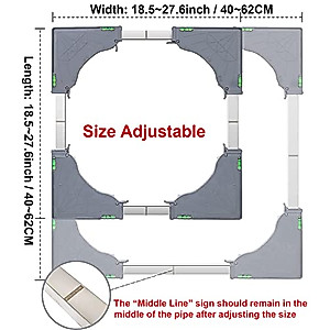 W B D WEIBIDA Appliance Dolly Cart with 4 Locking Twin Wheels Mini Fridge Stand Adjustable Furniture Mover Mobile Roller Base for Washing Machine, Dryer, Refrigerator, Laundry Pedestal