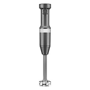 KitchenAid Variable Speed Corded Hand Blender - KHBV53, Matte Charcoal Grey, 8 in & KFC3516CU 3.5 Cup Food Chopper, Contour Silver
