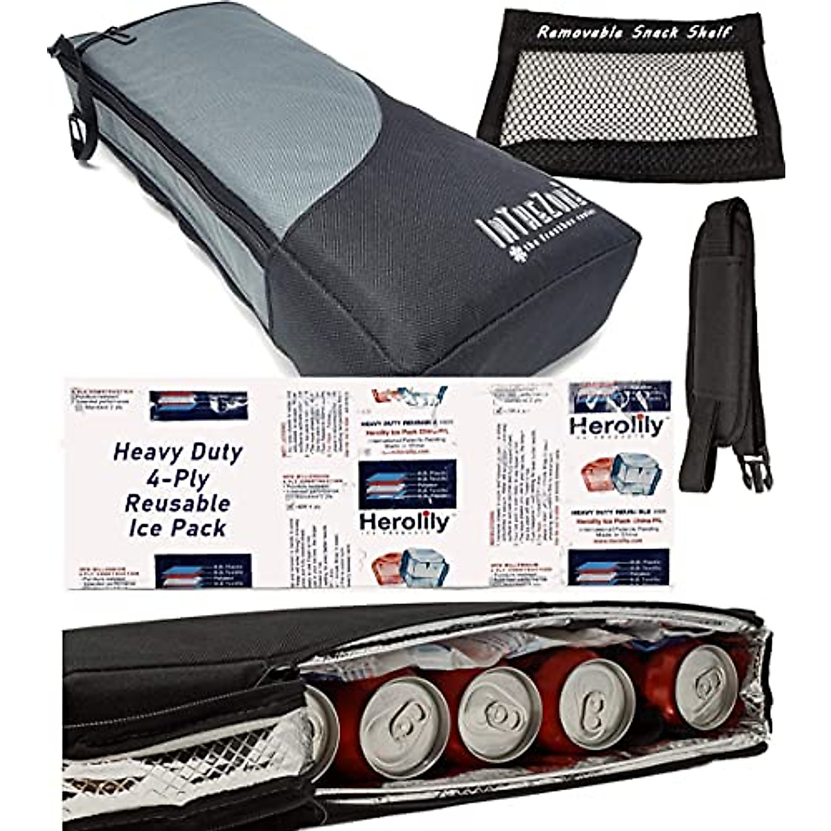 Frostbox Golf Bag Cooler and Ice Pack - Small 6 Pack Golf Beer Cooler - Hidden and Fits Discreetly in Golf Bag - Covert Insulated Golf Cooler Bag Sleeve - Golf Accessories for Men & Christmas Gift