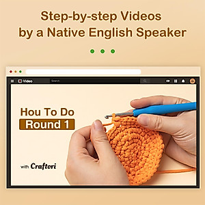 Abudada Craftori Crochet Kit for Beginners - Complete Starter Kit with Easy to Stitch Yarn, Step by Step Video Tutorials - Perfect DIY Gift - 2 Animals, Bird and Piggy