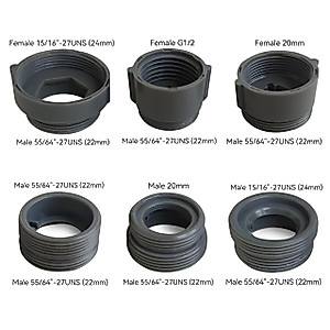 Rotating Faucet Aerator Extender,Nozzle Faucet Adapters, Universal Splash Filter Kitchen Tap Extension, Kitchen and Bathroom Sink Faucet Replacement (Brushed Nickel)