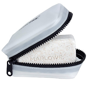 MARLOWE. No. 401 Travel Soap Case with Zipper Closure, 1 Portable Soap Holder for Bar Soap, Durable Soap Container for Traveling, Vacations, Camping & Gym