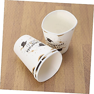 MUSISALY 10pcs Graduation Cups Disposable Cups Beer Paper Mugs Class of 2022 Paper Cups Congrats Grad Cups Beverages Cups Disposable Paper Cups Graduation Season Grace