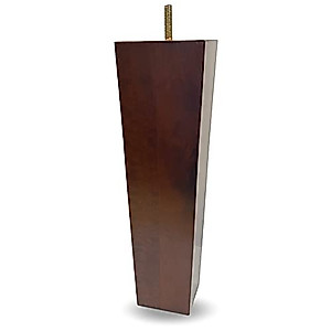 Elegent Upholstery 10" Tall Pyramid Sofa Furniture Legs Walnut Finish - Set of 4