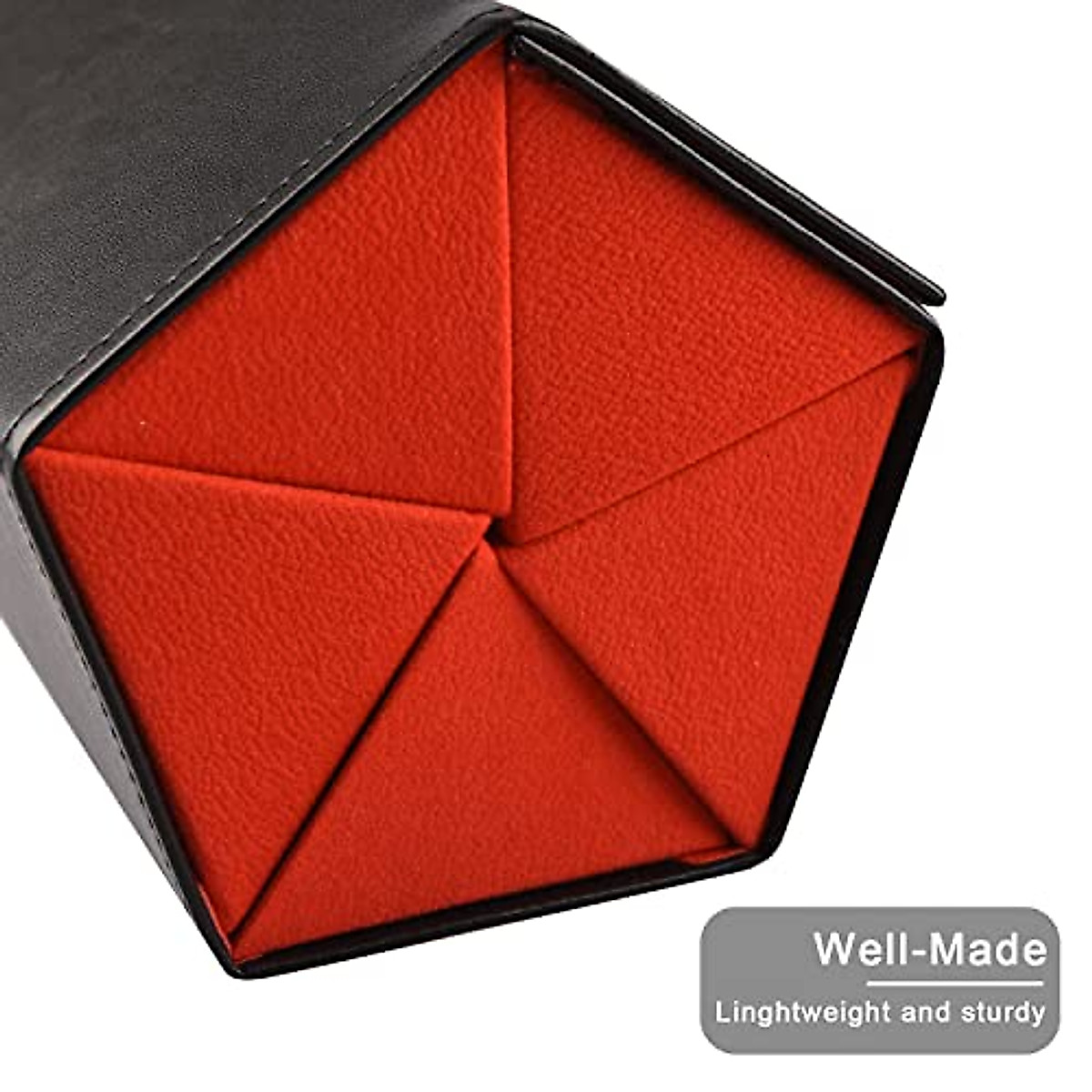 SZYMWS Sunglasses Case Organizer 5 Slot Travel Glasses Case Multiple Sunglasses Holder Organizer Eyeglasses Storage Box (Black+Red)