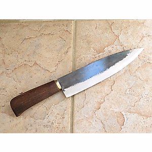 Crude - 8 Inch Premium Chef Knife, Carbon Steel, Forged and Sharp !