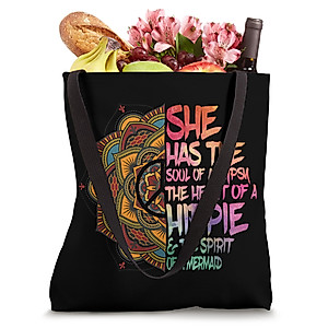 She Has The Soul Of A Gypsy The Heart Of A Hippie Peace Sign Tote Bag
