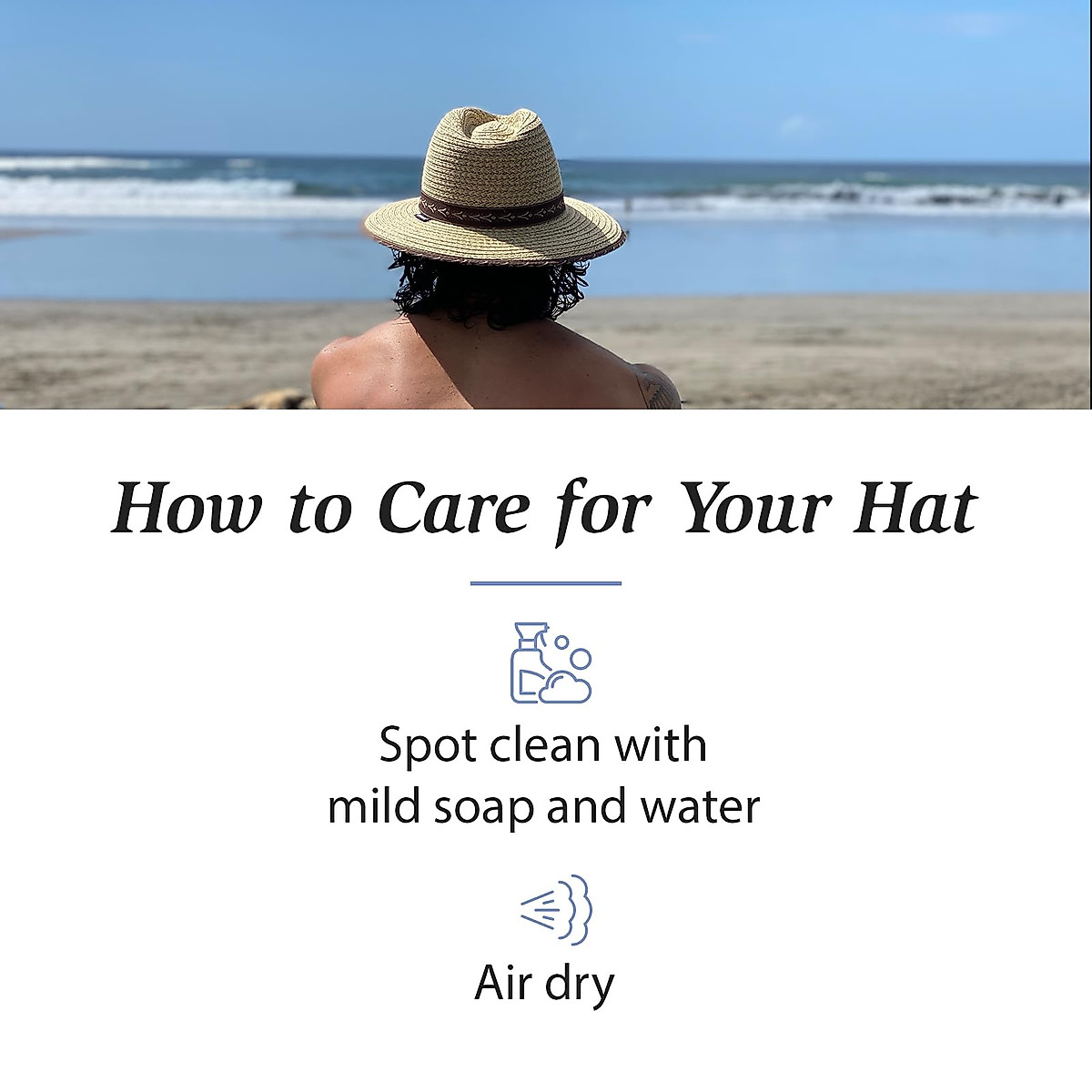 Wallaroo Hat Company – Men’s Cabo Fedora – Natural Wide Brim Sun Hat with Chin Strap and UPF 50+ Sun Protection – Classic Sun-SmartSurf Hat for Outdoor Adventures and Everyday (Large/X-Large, Natural)