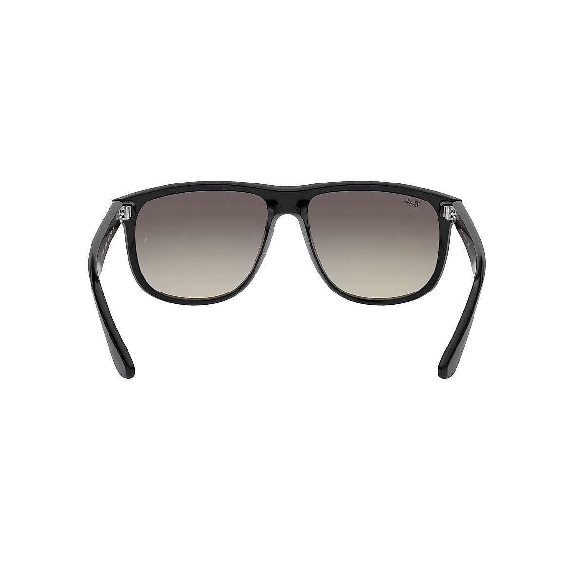 Ray-Ban RB4147 Boyfriend Square Sunglasses, Black/Grey Gradient Dark Grey, 60 mm