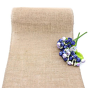 Tosnail 10 Yard Long 12" Wide Natural Burlap Fabric Roll for Craft Projects, Home Decor, Wedding Decor