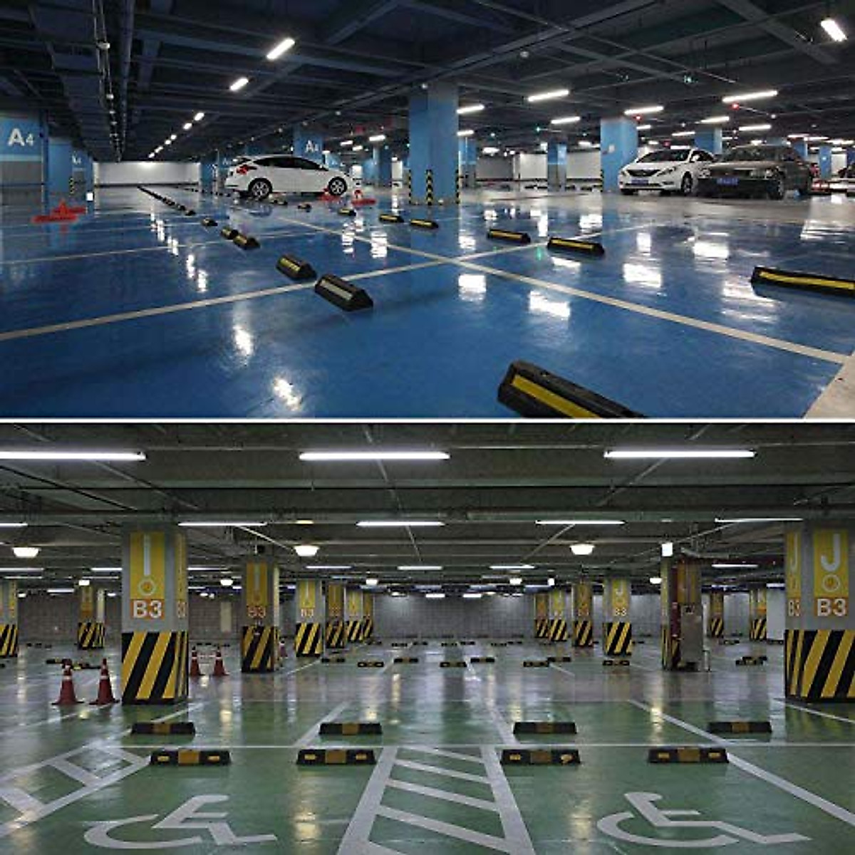 KALINA 2FT LED Tube Lights, 15W(30W Fluorescent Bulb Replacement) V Shaped, 6000K Cool White, Ballast Bypass, Clear Cover, 4-Pack