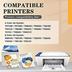 Clorisun Compatible 281 281XXL Ink Cartridge Replacement for Canon 281 CLI-281XXL 281XXL for PIXMA TR8520 TR8620 TS6320 TS9120 TS8320 TS6320 TS6220 TR7520 TS6120 Printer (Cyan, Magenta, Yellow) 6 Pack