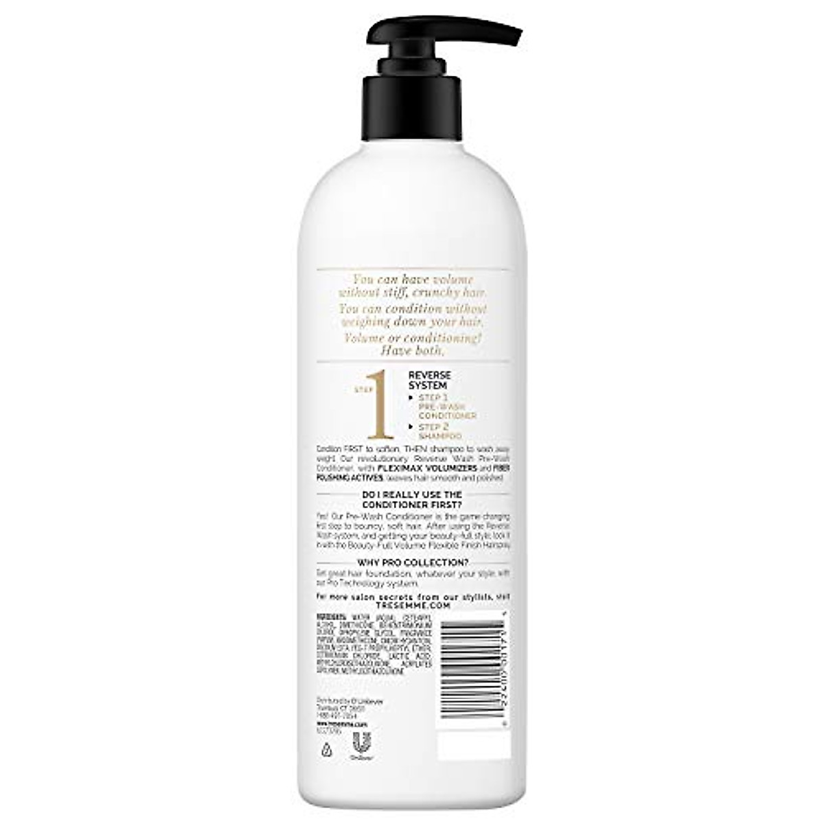 TRESemmé Pre-Wash Conditioner, Beauty Full Volume, 16.5 oz(Pack of 4)