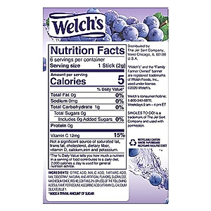 Welch's Singles to GO! Drink Mix Variety Pack - Cherry Pomegrante, Strawberry Peach, Passion Fruit and Grape