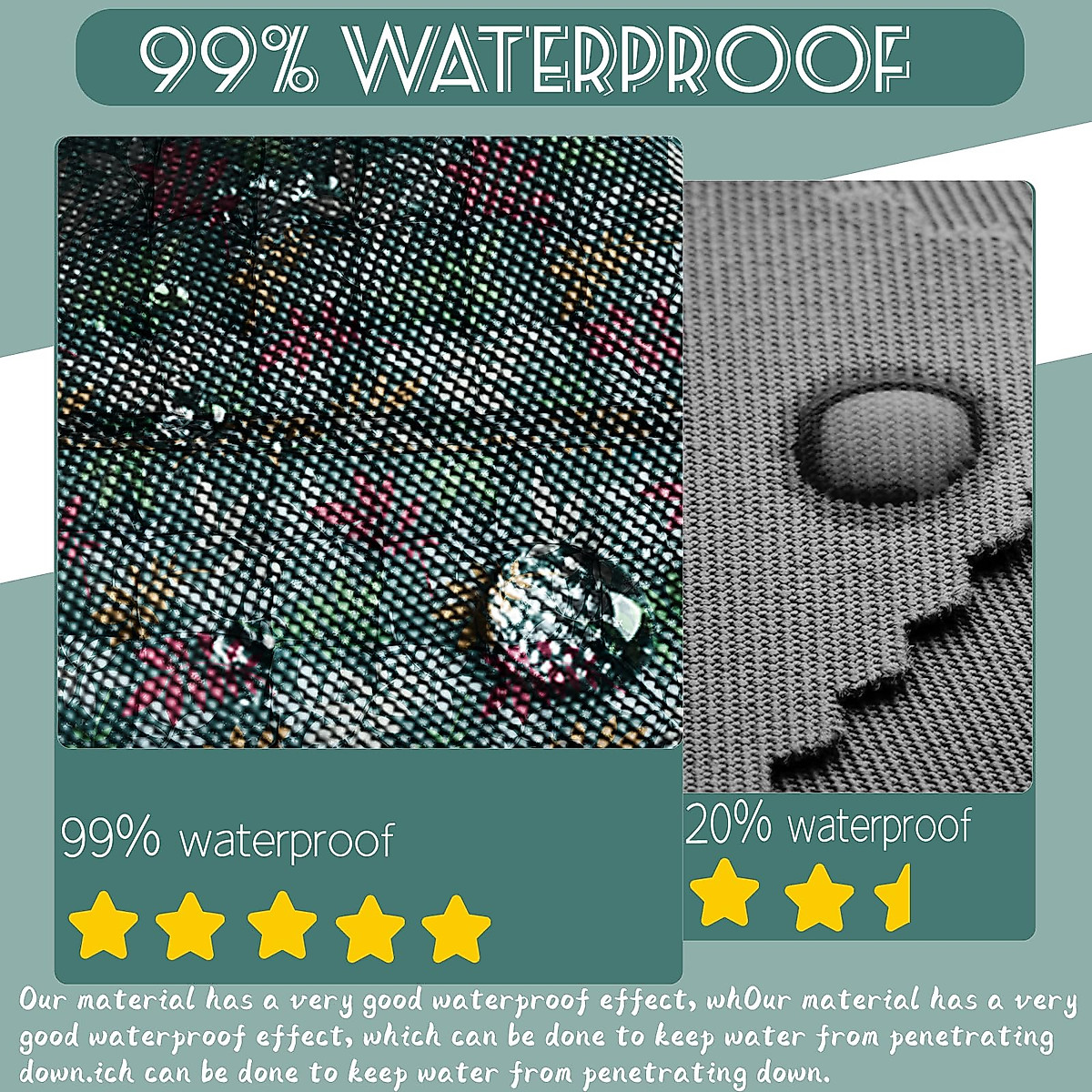 Sauqzoh Replacement Cushions for Swing, Swing Cushions 3 Seater Replacement, Waterproof Thicken Washable Pad Cushion for Outdoor Indoor Furniture Swing Patio (Green Flower, Swing Cushions 55inch)