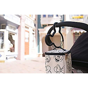 Petunia Pickle Bottom Mickey Mouse Stroller Hook | Rose Gold | For all strollers or shopping carts | For carrying diaper bags, book bags, and purses | Disney Fun