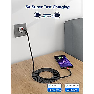 Meboyz 3 Pack 100W USB C to USB C Cable 10ft+6ft+3ft, Type C to Type-C Cable, USBC to USB-C Fast Charging Cable Compatible with MacBook Air/Pro, iPad Pro 12.9/11/Air, Samsung Galaxy S22/21/20/Note20