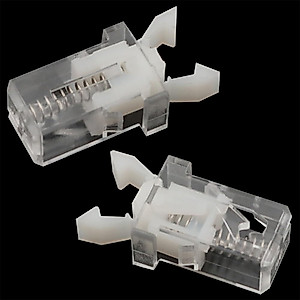 JJHXSM 20PCS 6.9x7.8x21mm Transparent Switch Lock Plastic Buckle Bin Push Button Bin Lock Replacement Spare Part Touch Top Bin Lock Repair Clip Buckle Suitable for Bins and Cup Holder Lids