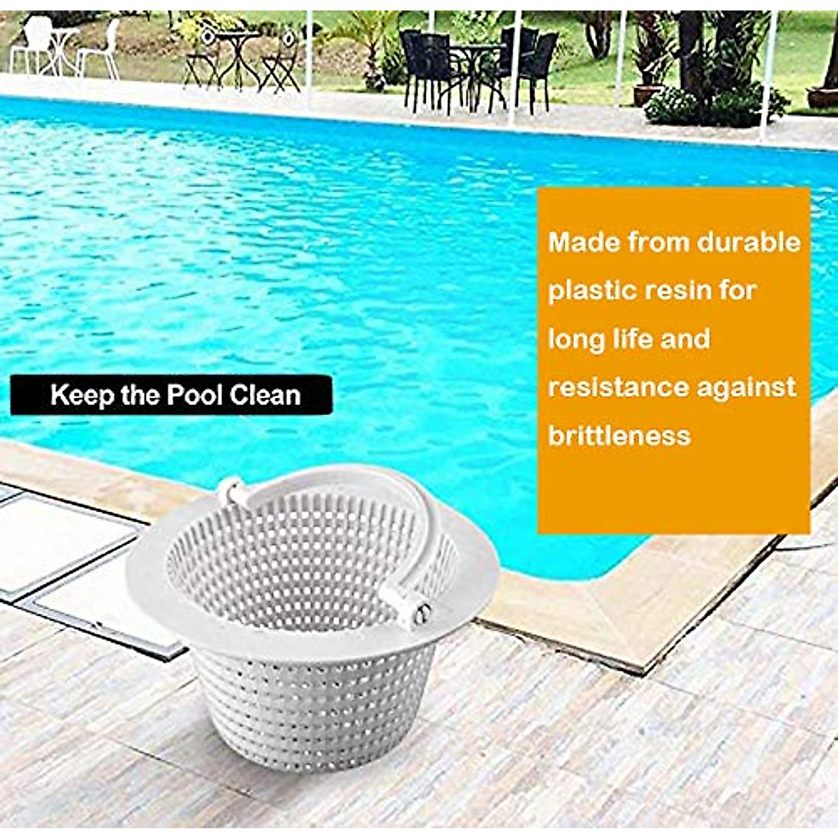 𝟐𝟎𝟐𝟑 𝑼𝙥𝙜𝙧𝙖𝙙𝙚𝙙 SP1091WM Skimmer Basket Replacement for Hayward Pentair HydroSkim, 513330 Dyna-skim Pool Filter Baskets,2PCS 6.25“Top Above Ground Pool Skimmer Baskets