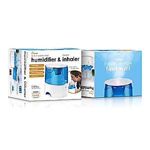 Crane EE-5202 Inhaler & Warm Mist Humidifier, 0.5 Gallon, Blue & White