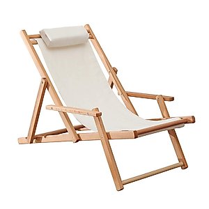 SEYFI Zero Gravity Lounge Chair,Traditional Beach Deck Chairs Classic Sun Loungers Recliners Chairs Sun Loungers Reclining Camping Chairs/White/#2
