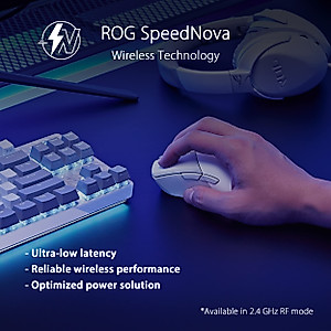 ASUS ROG Gladius III Wireless AimPoint Gaming Mouse ROG Strix Scope NX TKL Moonlight White Wired Mechanical RGB Gaming Keyboard Bundle
