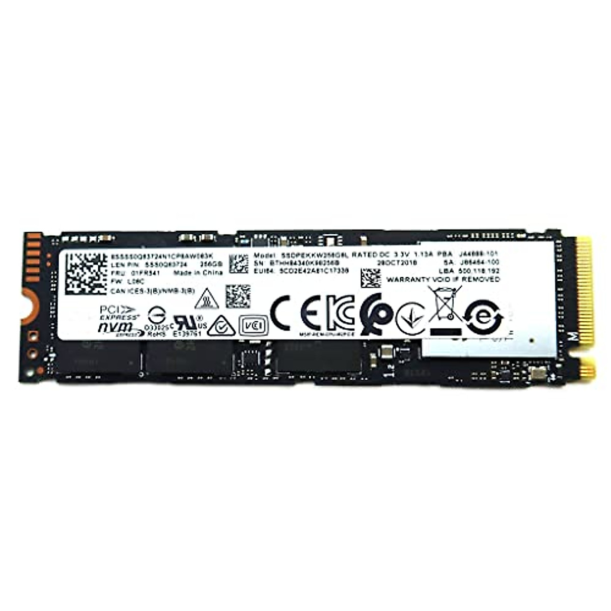 Solid State Drive SSS0Q63724 8SSSS0Q63724 Compatible Replacement Spare Part for Intel 760P SSDPEKKW256G8L 256GB M.2 2280 NVMe PCI Express Gen3 x4 SSD