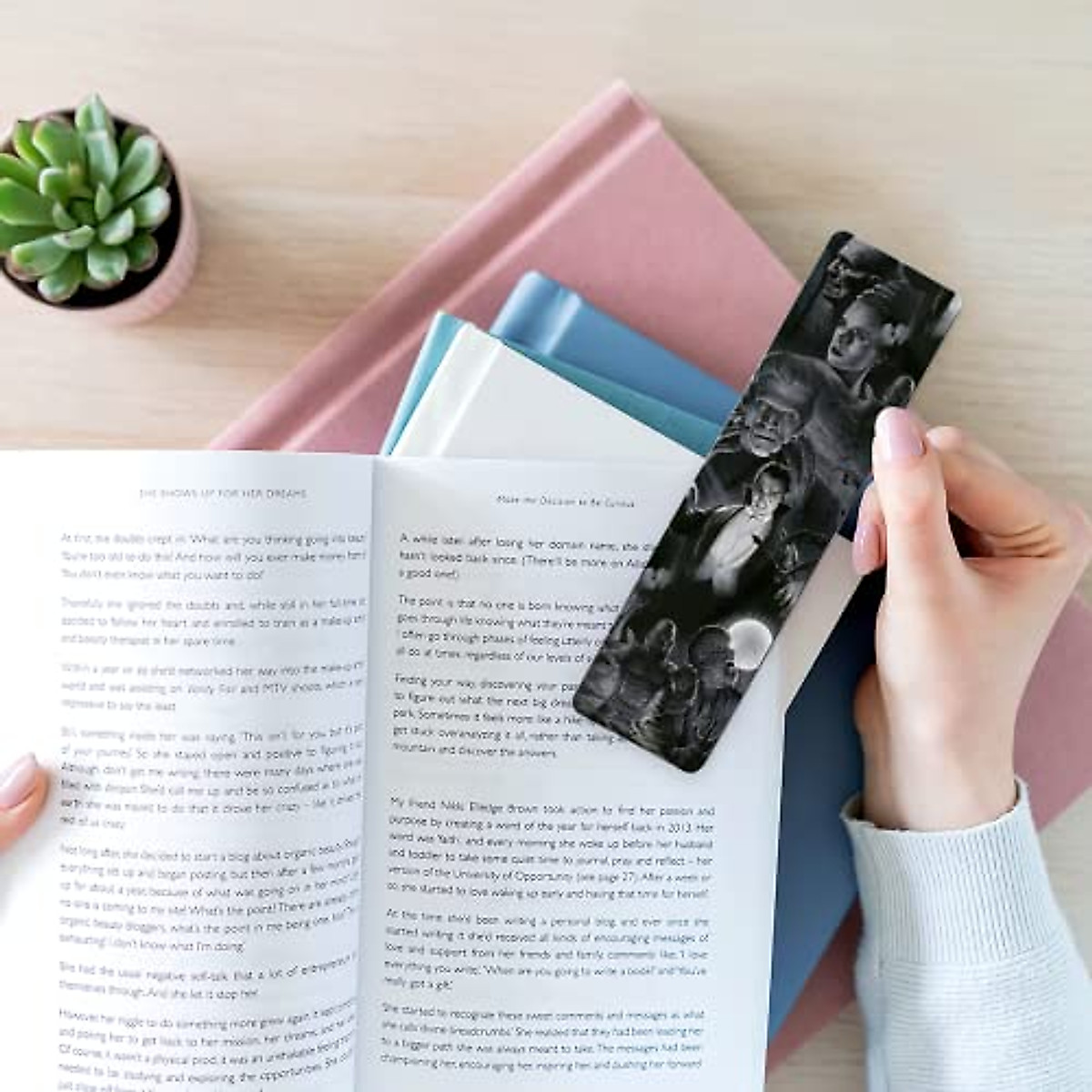 Bookmarks Metal Ruler Universal Bookworm Classic Tassels Monsters Reading Bookography Measure for Book Bibliophile Gift Reading Christmas Ornament Markers Bookmark