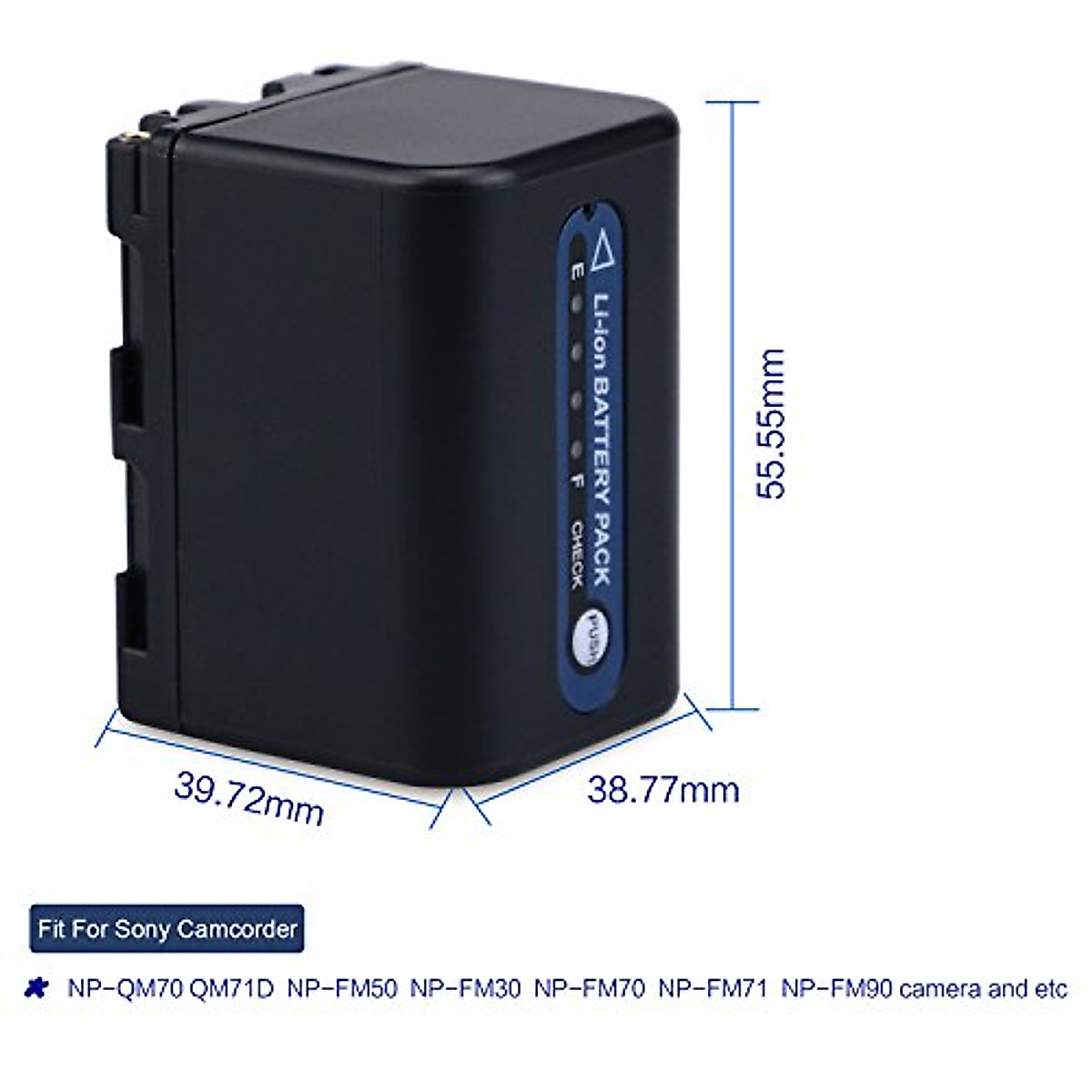 melasta 7.2V 3000mah Li-ion NP-QM71 Battery Compatible with Sony Camcorder NP-QM70 QM71D NP-FM50 NP-FM30 NP-FM70 NP-FM71 NP-FM90 Camera