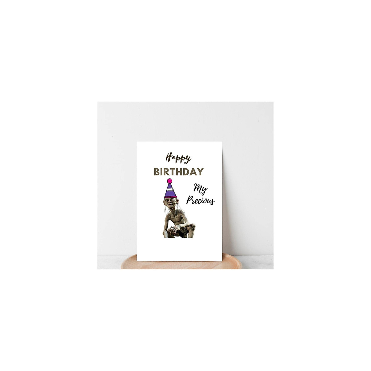 "Happy Birthday My Precious" Gollum Birthday Greeting Card, 7x5 inch Card with Envelope.