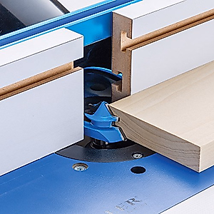 Rockler Router Bit Set Up Jigs for 45 Degree Lock Miter Bits – Jig Works for 3/4” Stock on One Side & 5/8” on Other – High-Quality HDPE Miter Router Bit - Lock Miter Router Bit Measure 2" x 3-7/8" x 3/4"