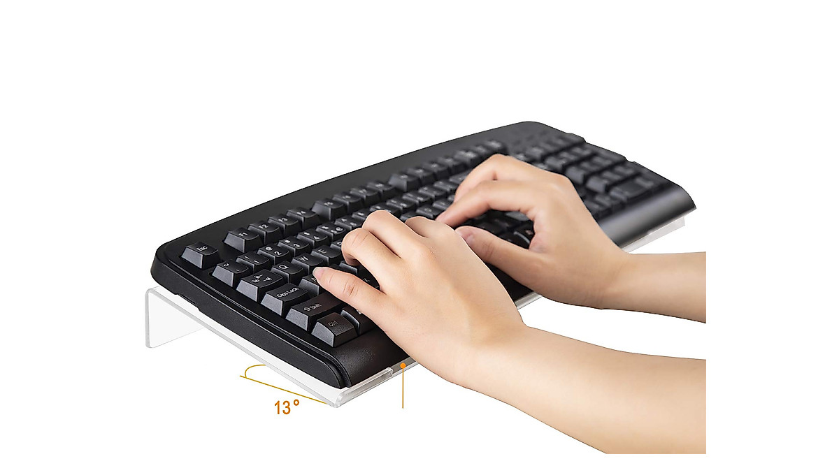 Ergonomic Clear Acrylic Keyboard Stand for Comfortable Typing