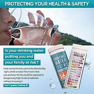 17 in 1 Water Testing Kits for Drinking Water, 125 Strips Water Hardness Test Kit, Tap and Well Water Test Kit for Lead, Iron, Fluoride, Copper, PH Test Strips and More
